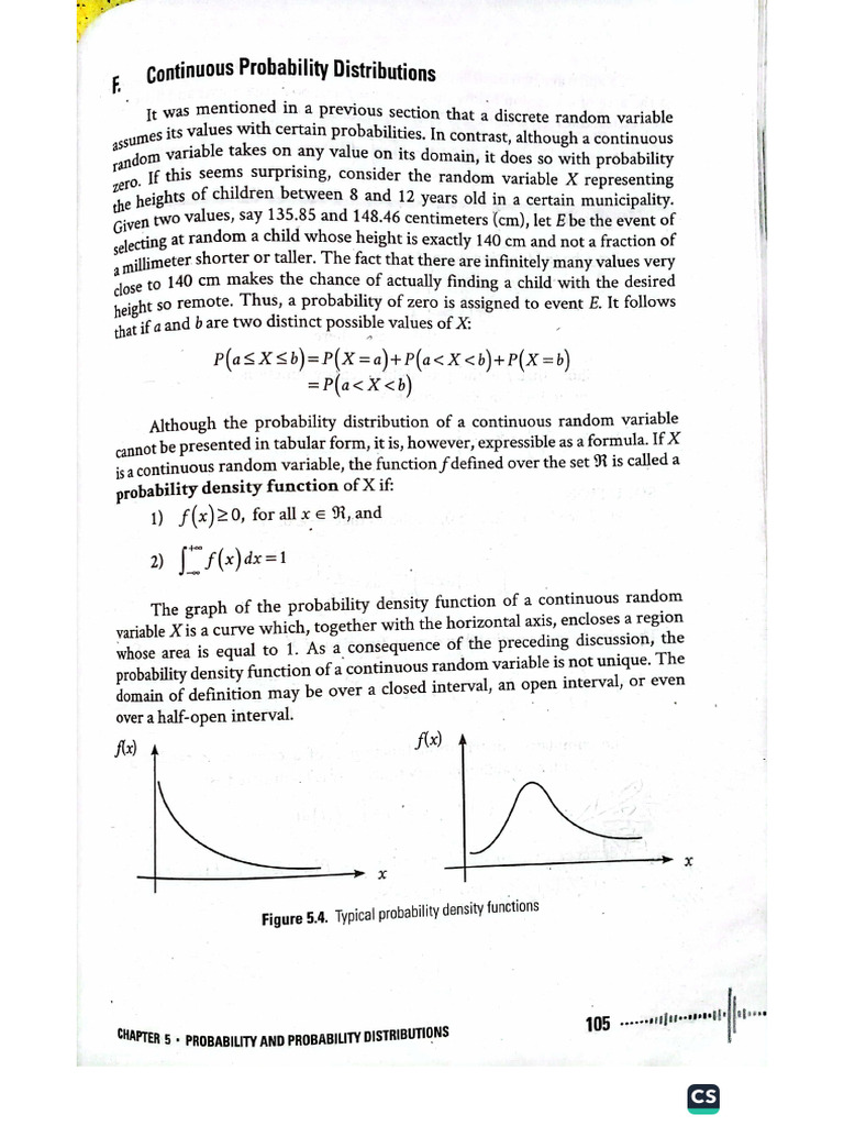 STAT CHAPTER 5 Continuous Probability | PDF
