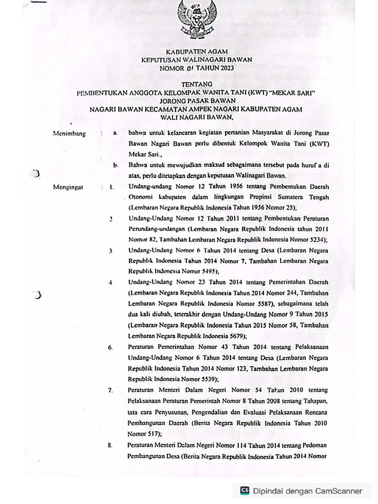 SK KWT Mekarsari | PDF