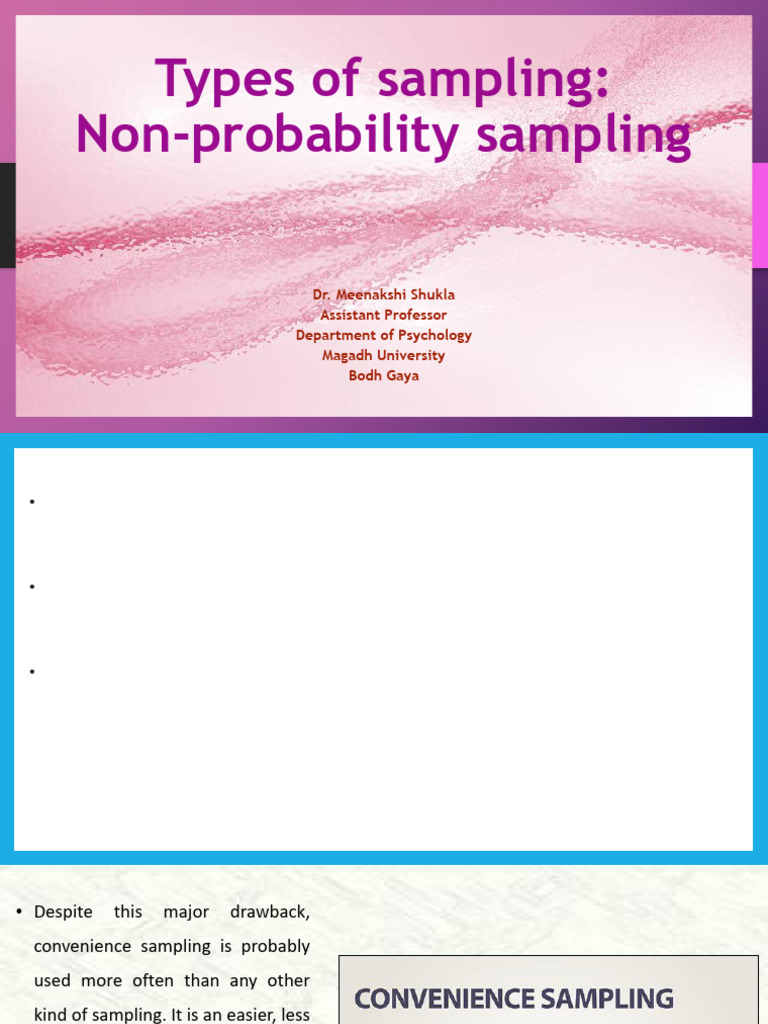Types of Sampling Non-Probability Sampling | PDF | Sampling (Statistics ...