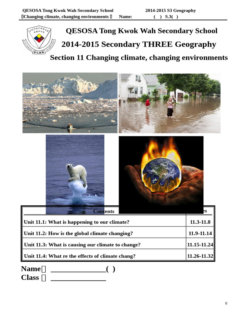 S3 Geography: Climate Change in Hong Kong | PDF | Climate | Natural ...