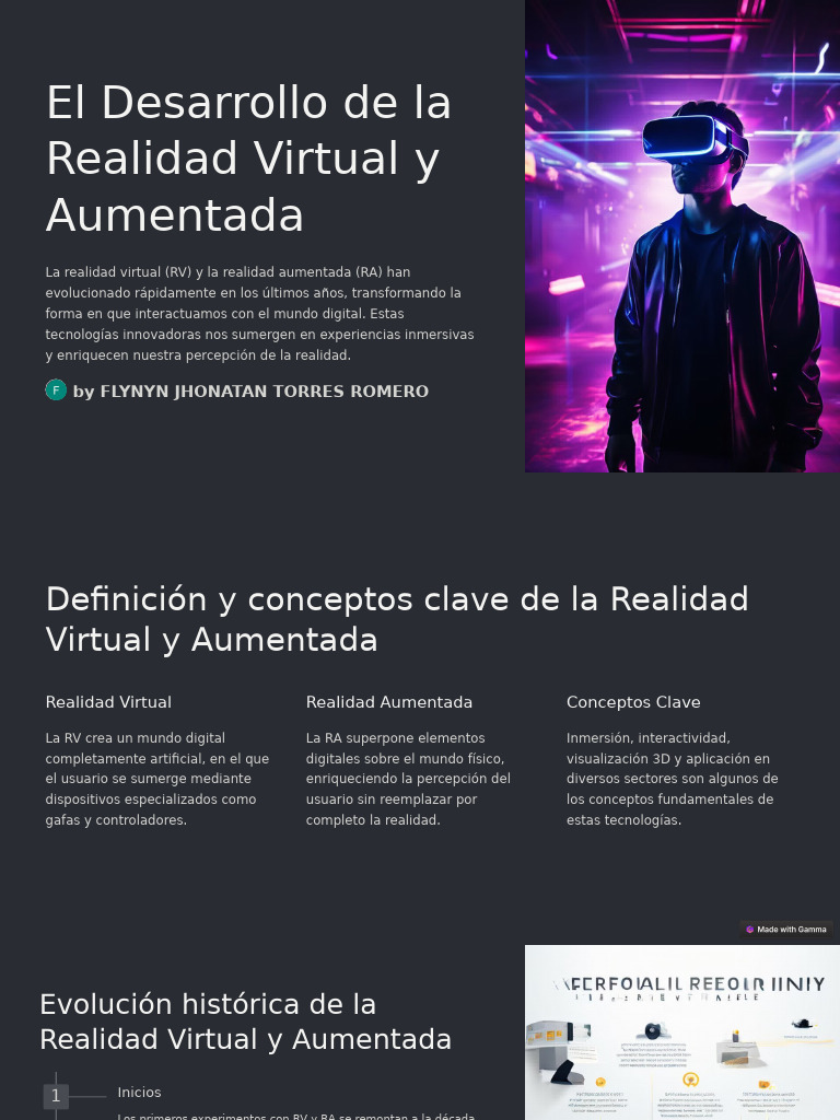 Evolución y Aplicaciones de RV y RA | PDF | Realidad virtual | Realidad ...
