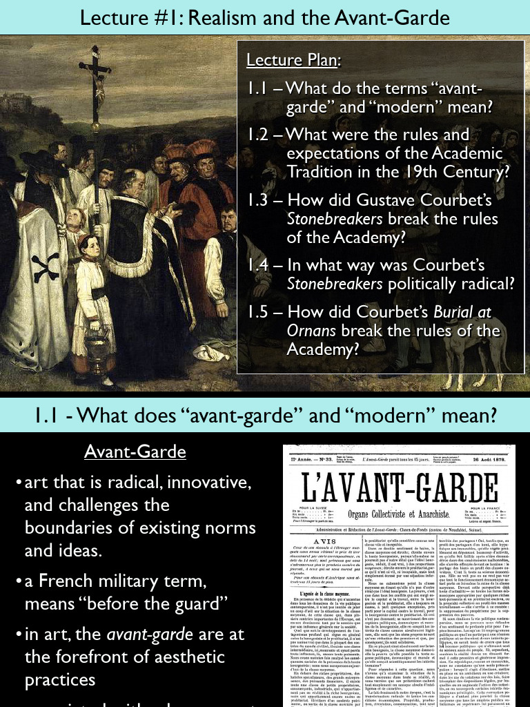 1_Courbet and the Avant-Garde | PDF | Realism (Arts) | Avant Garde