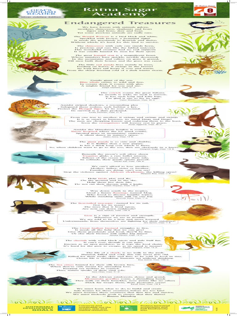 Ratna Sagar Academy Long Poster | PDF | Tiger | Lion