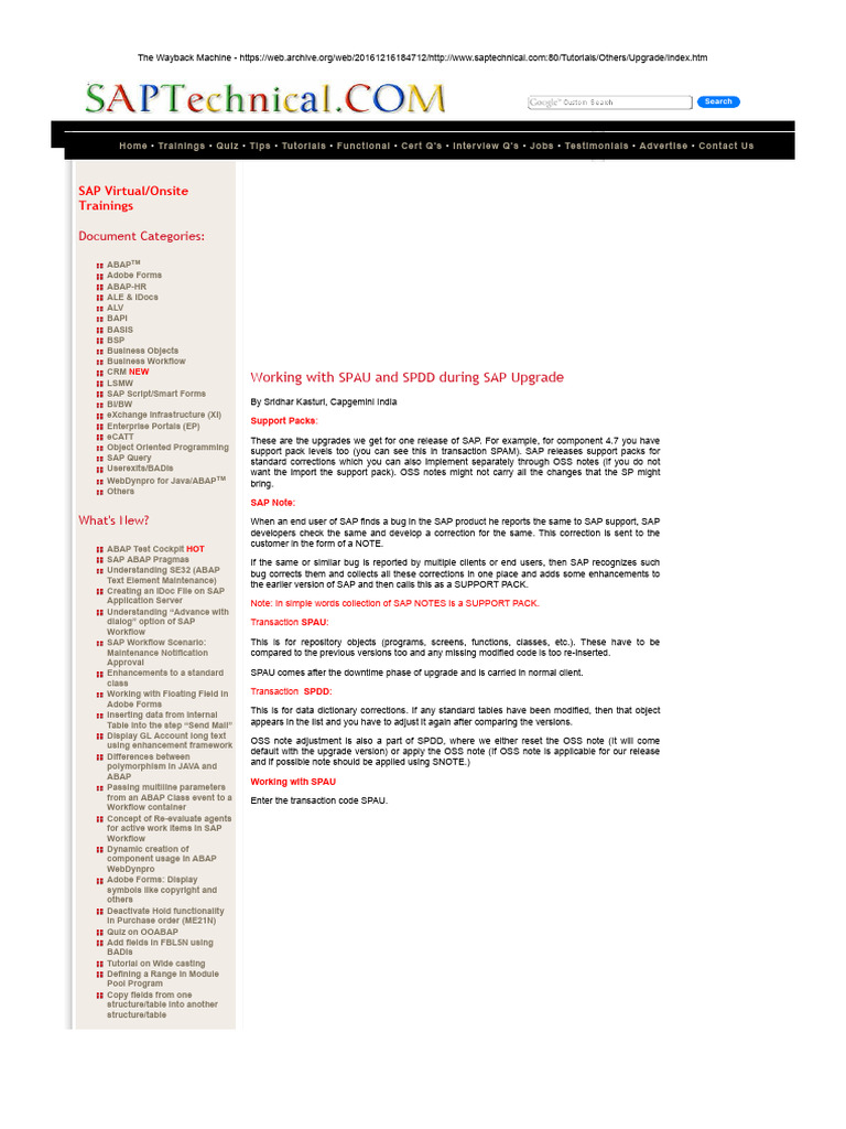 Working With SPAU and SPDD During SAP Upgrade | PDF | Computer Programming | Computer Science