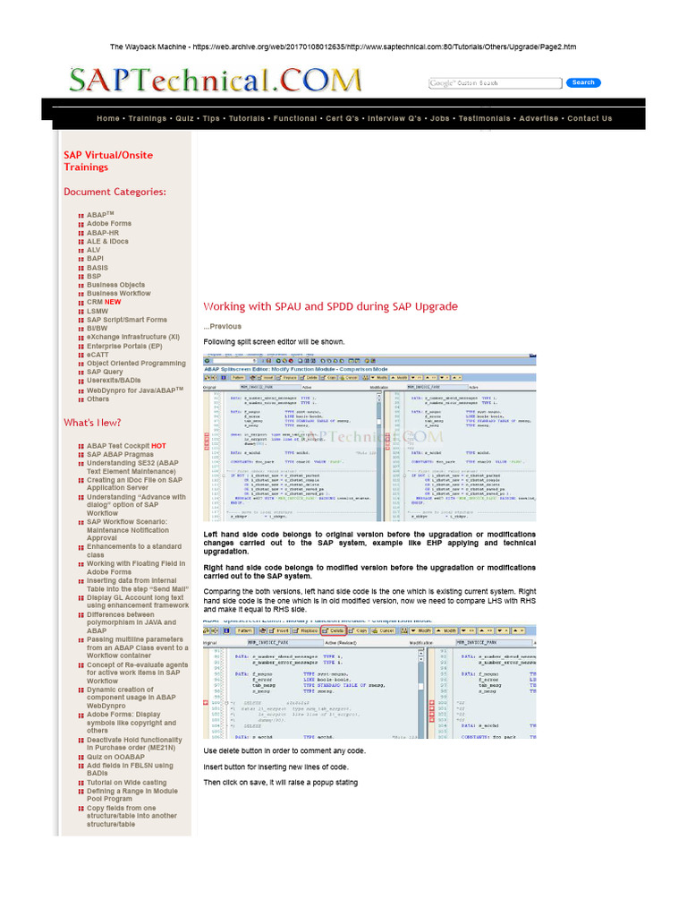 Working With SPAU and SPDD During SAP Upgrade 2 | PDF | Software Development | Computer Programming