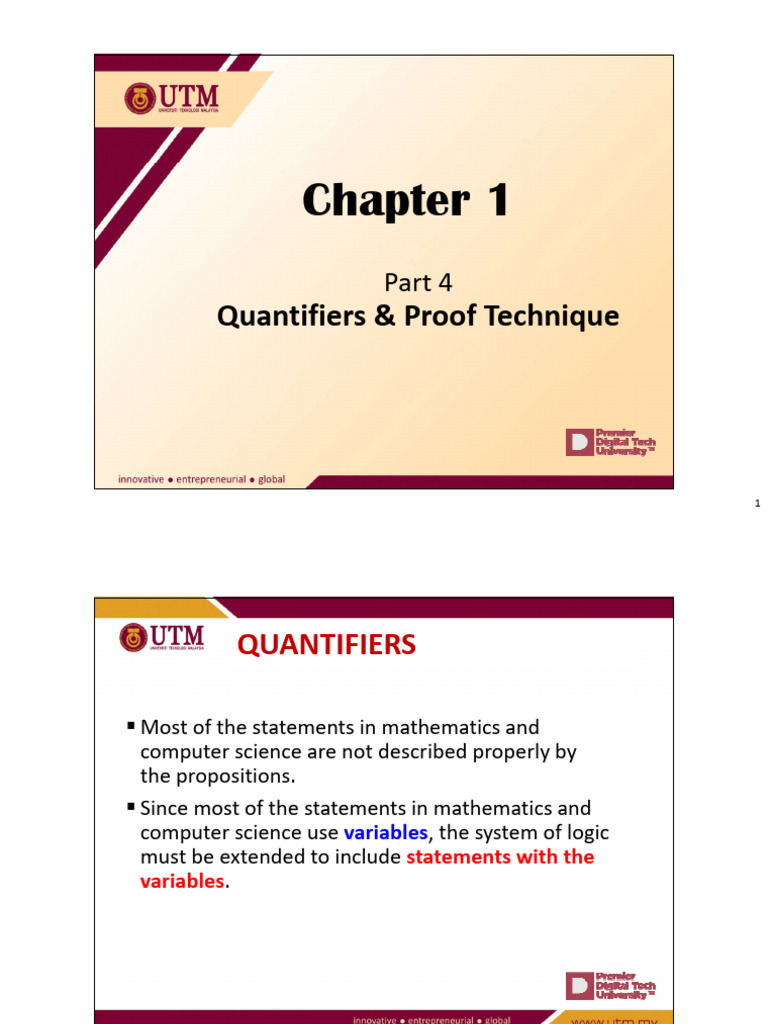 Chapter 1 Quantifier and Proof Part 4 | PDF | Mathematical Proof | Mathematical Logic