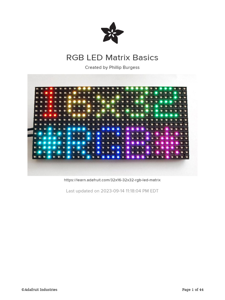 32x16 32x32 Rgb Led Matrix | PDF | Electrical Connector | Arduino