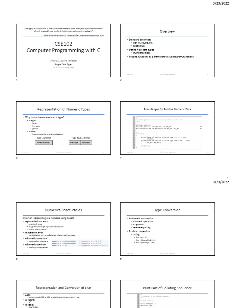 Lecture 05 - Simple Data Types | PDF | Computer Science | Mathematical ... Lecture 05 - Simple Data Types | PDF | Computer Science | Mathematical ...