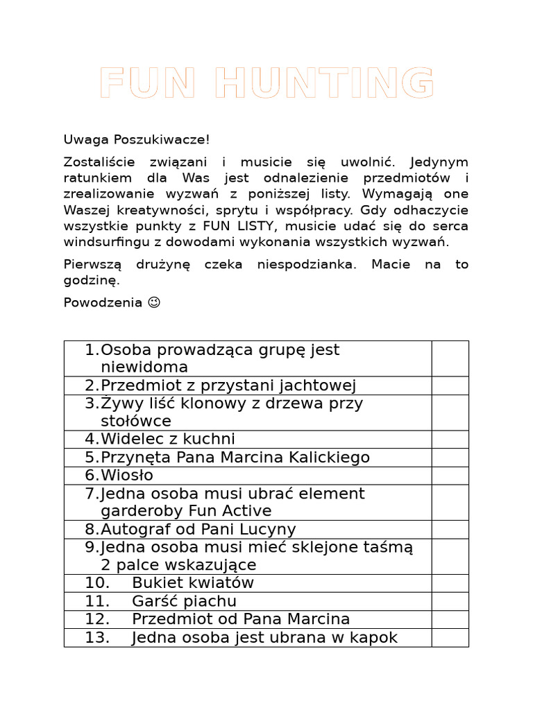 Fun Hunting | PDF