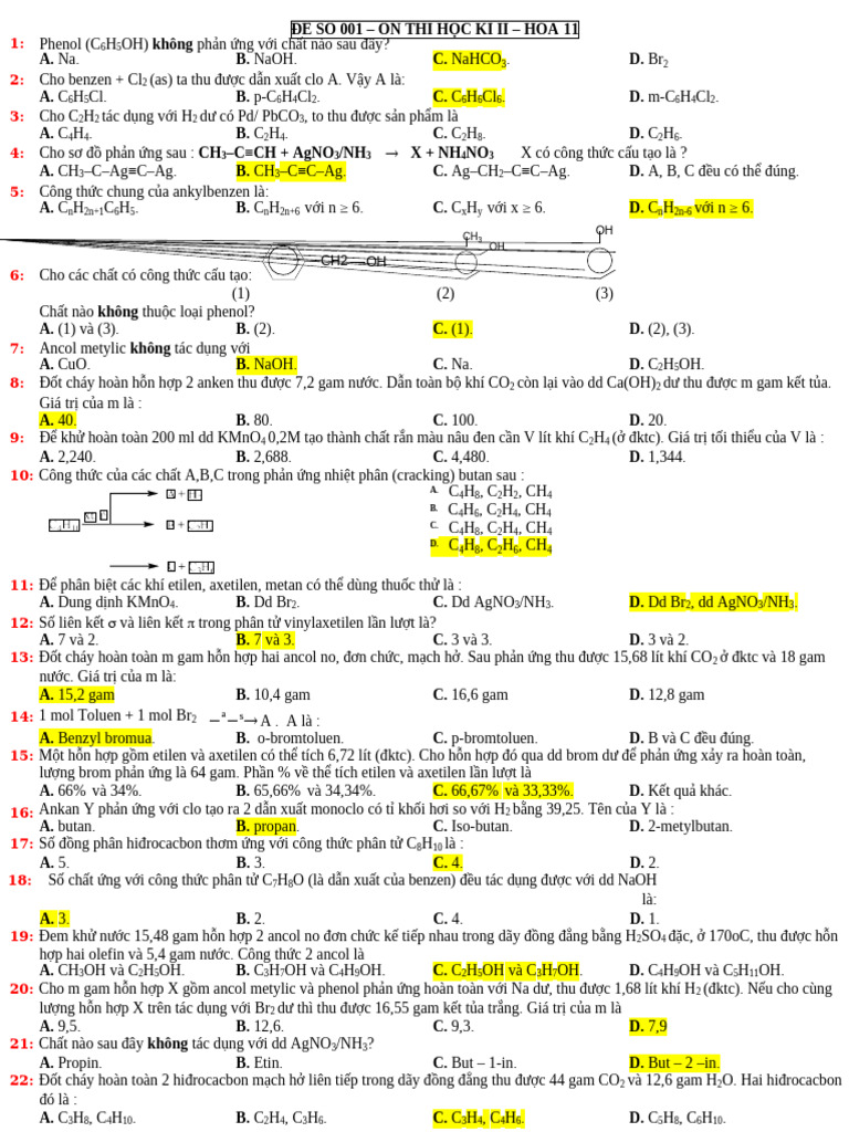 Ôn Hkii Đề 12 2022 2023 | PDF