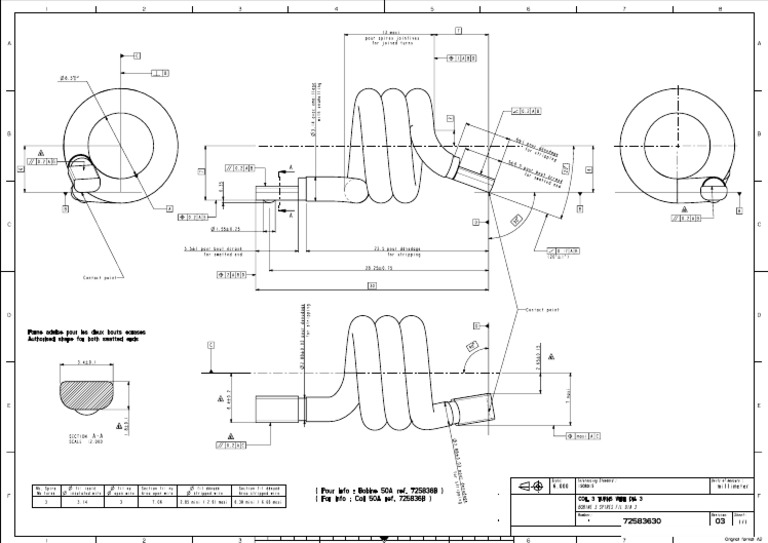 725836bq - Drawing Coil 50a (3 Turns Wire Dia 3) | PDF