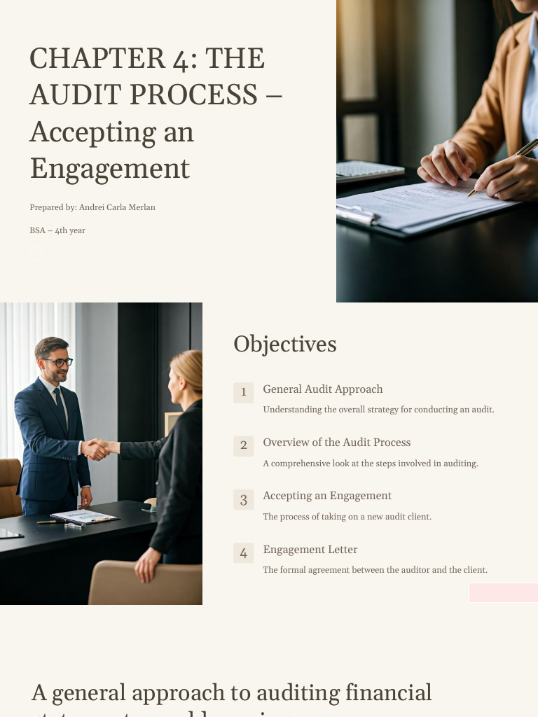 chapter 4- audit process | PDF | Audit | Internal Control