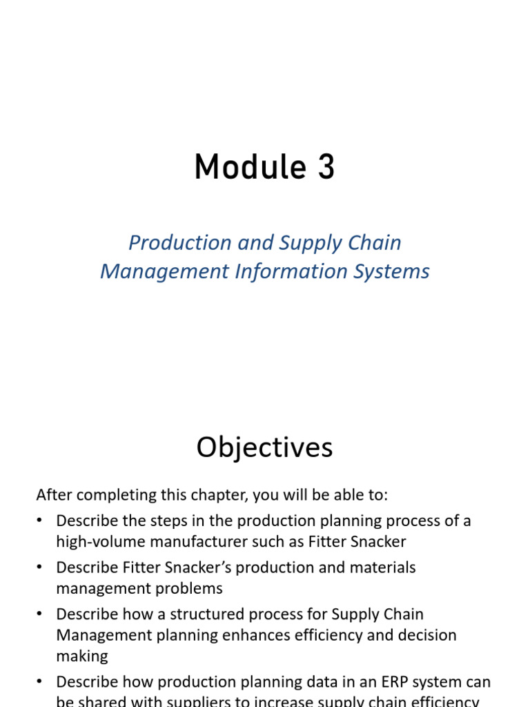 Module-3-Production and Supply Chain Management | PDF | Supply Chain ...