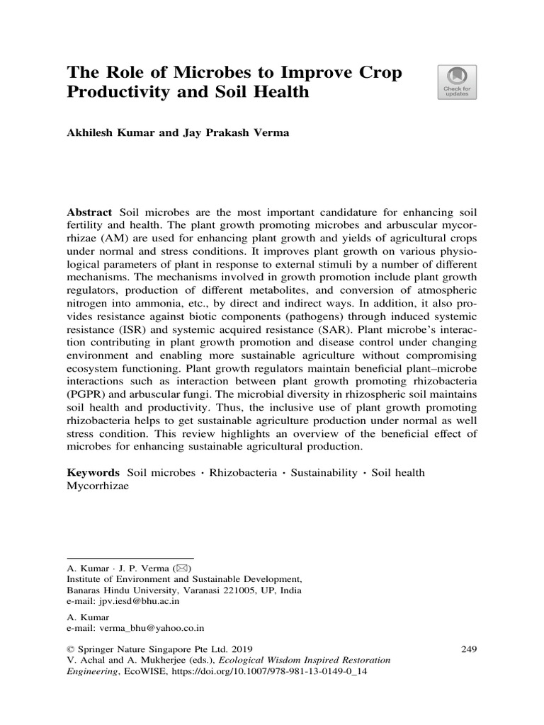 Microbes Enhancing Soil Fertility and Crops | PDF | Plant Hormone | Soil
