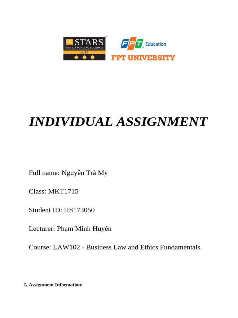 LAW102 INDIVIDUAL ASSIGNMENT | PDF | Appeal | Lawsuit