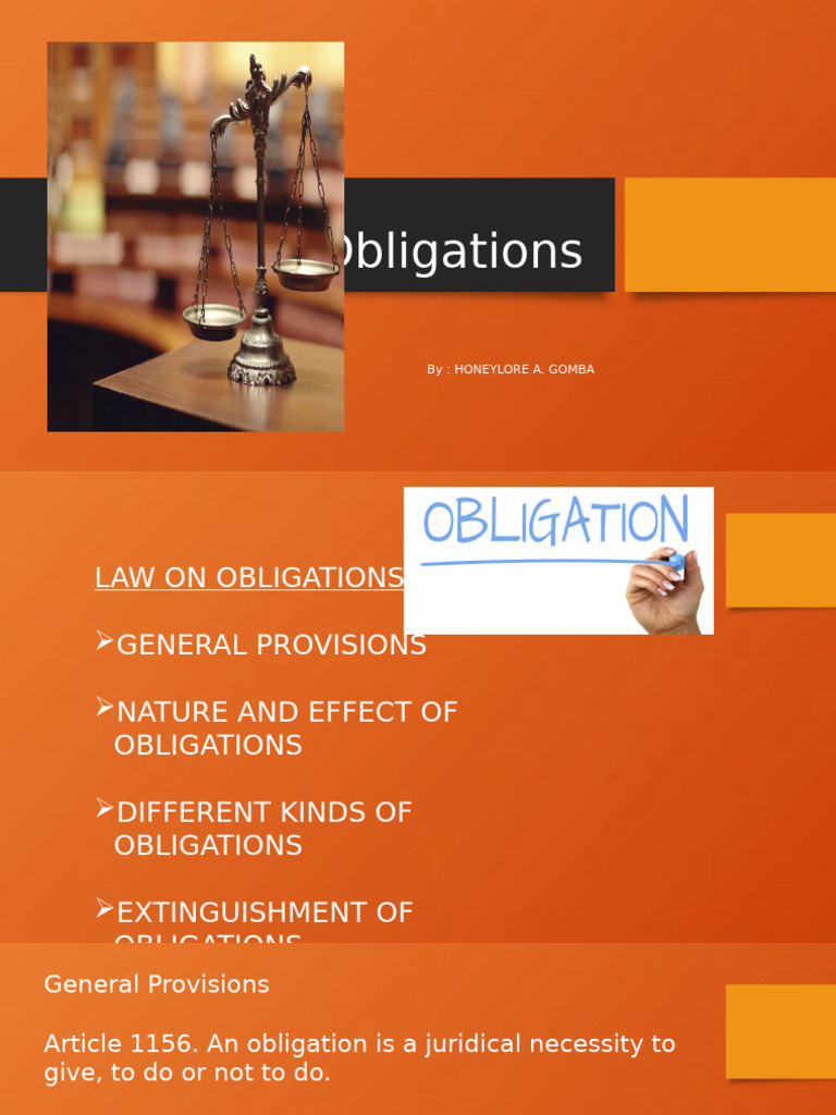 Powerpoint Obligations 44 | PDF | Payments | Law Of Obligations