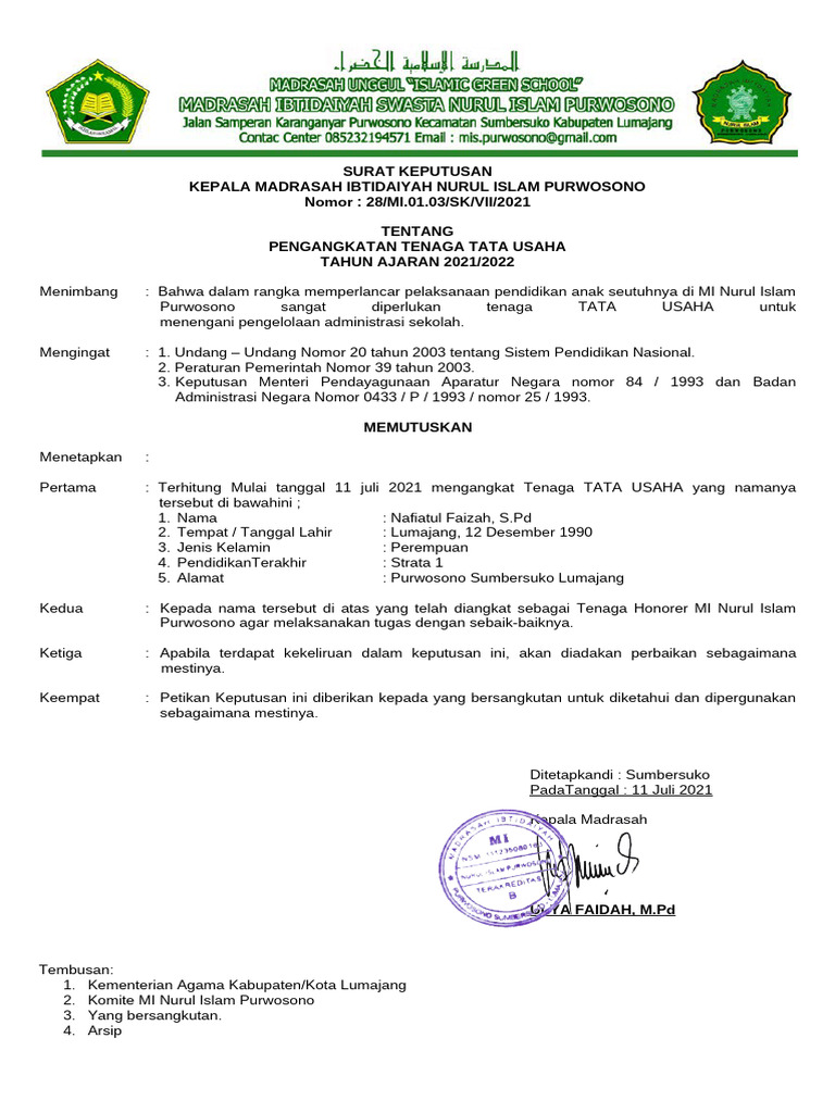 SK TU Sekolah | PDF