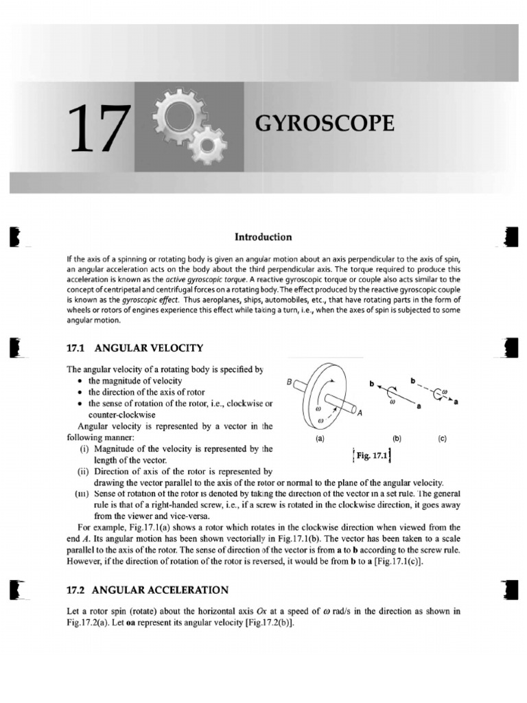 Gyroscopes (Theory of Machines by Rattan) | PDF