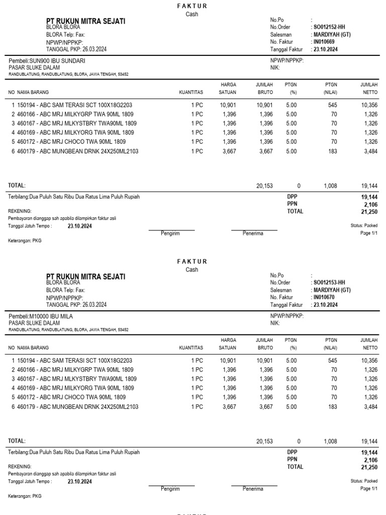 Diyah (Toko Rusman) | PDF