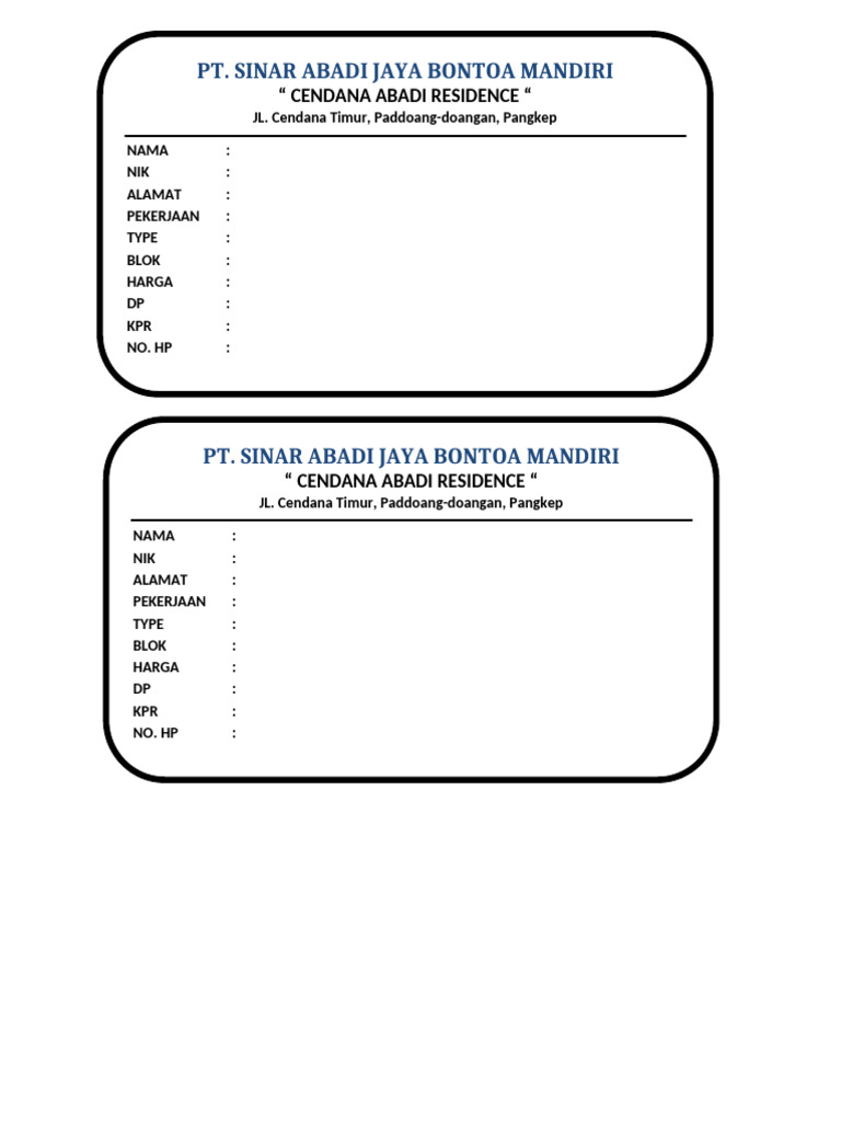 Biodata Sampul Depan | PDF