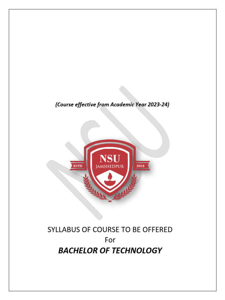 B.Tech 1st Semester Syllabus Overview | PDF | Electric Motor | Transformer