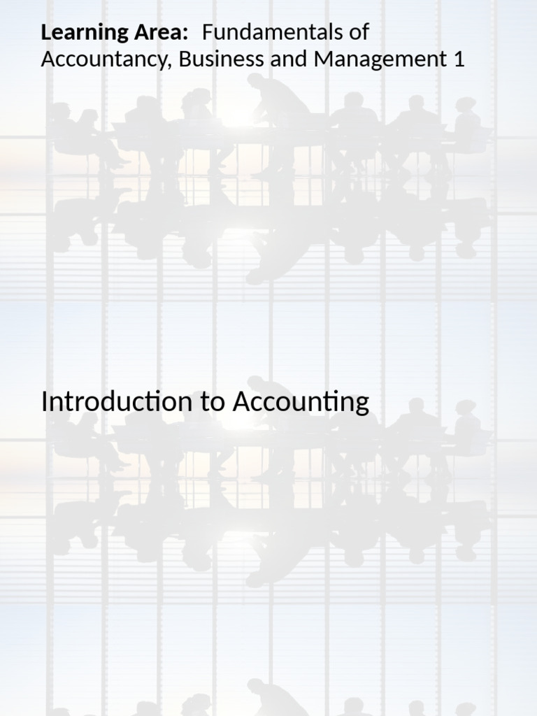 Intro to Accounting Basics | PDF | Finance & Money Management