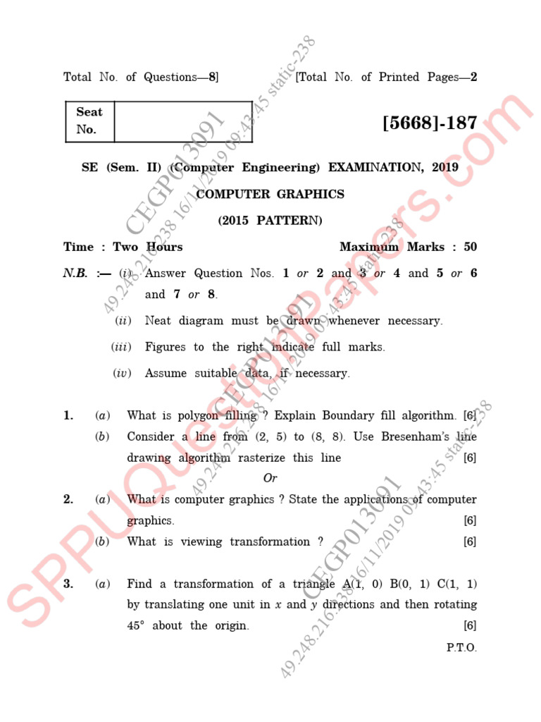CG Insem2 | PDF | 3 D Computer Graphics | Graphics