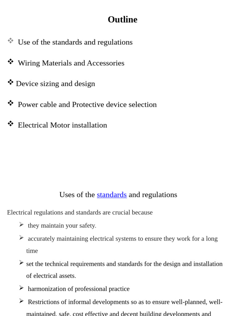 Chapter 2, Standards, Electrical Materials | PDF | Fuse (Electrical) | Electrical Wiring