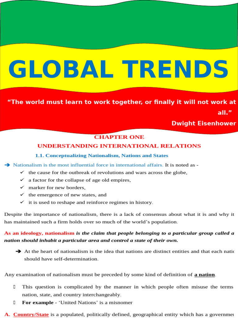 Global Trends CH 1 | PDF | Nationalism | Polarity (International Relations)