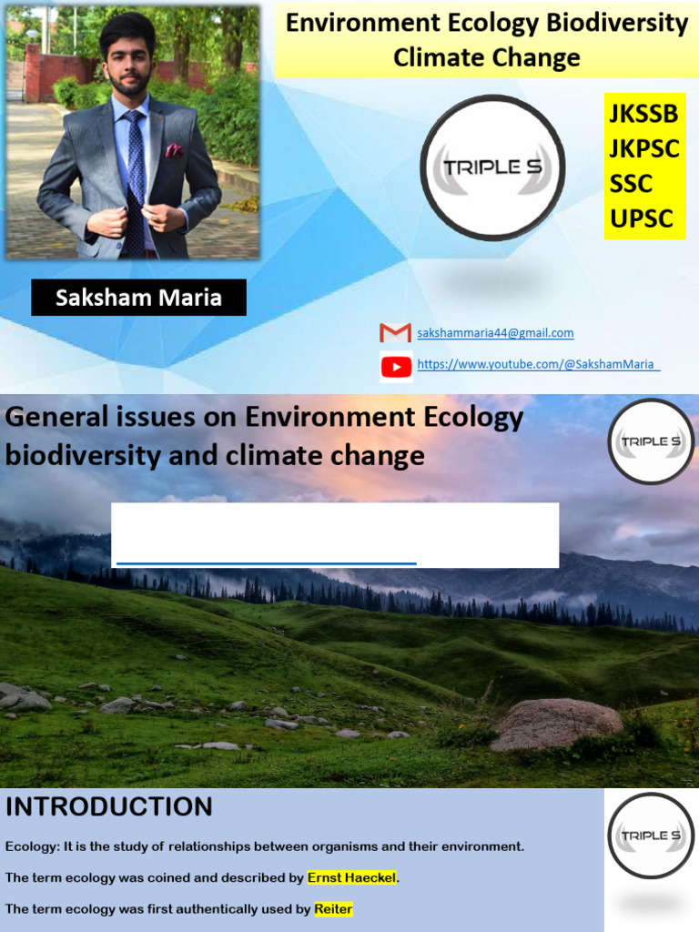 Environment Ecology and Biodiversity For All Competitive Exams | PDF ...