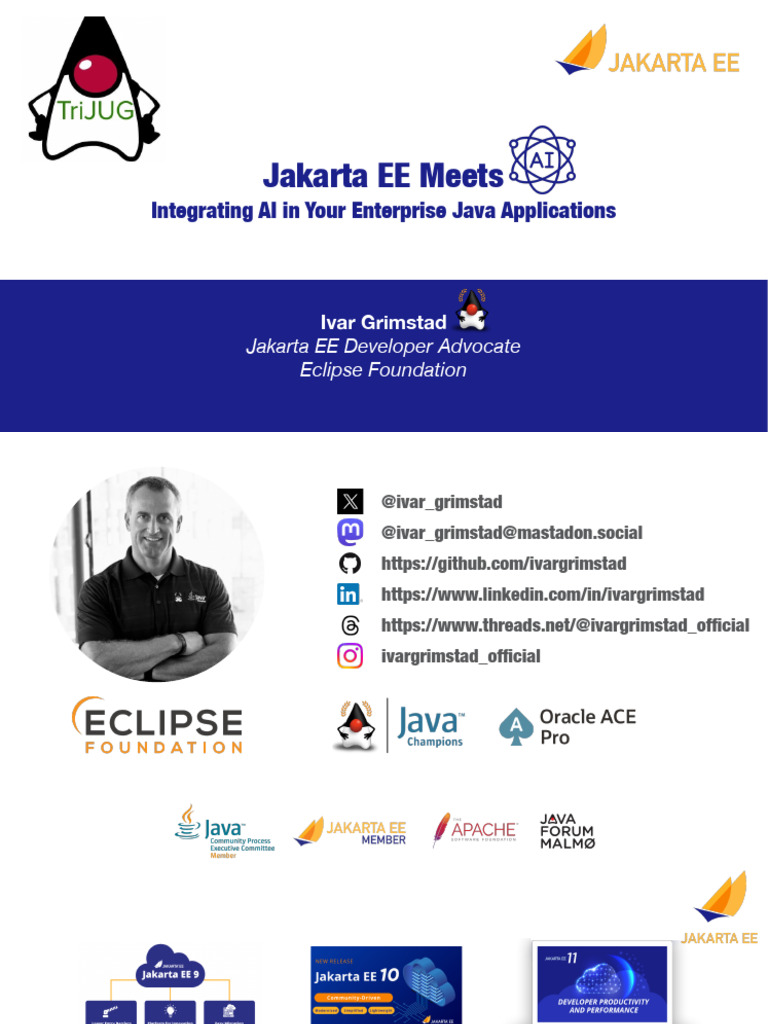 Jakarta EE Meets AI TriJUG | PDF | Creative Commons License | Java ...