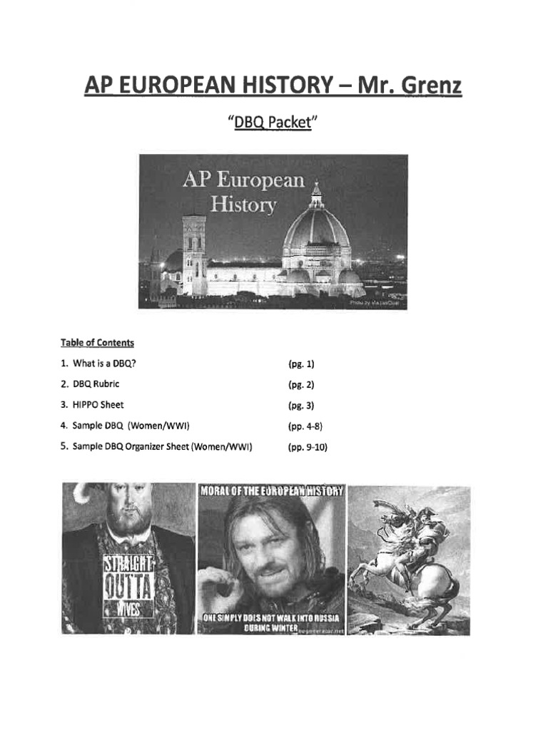 DBQ Packet | PDF