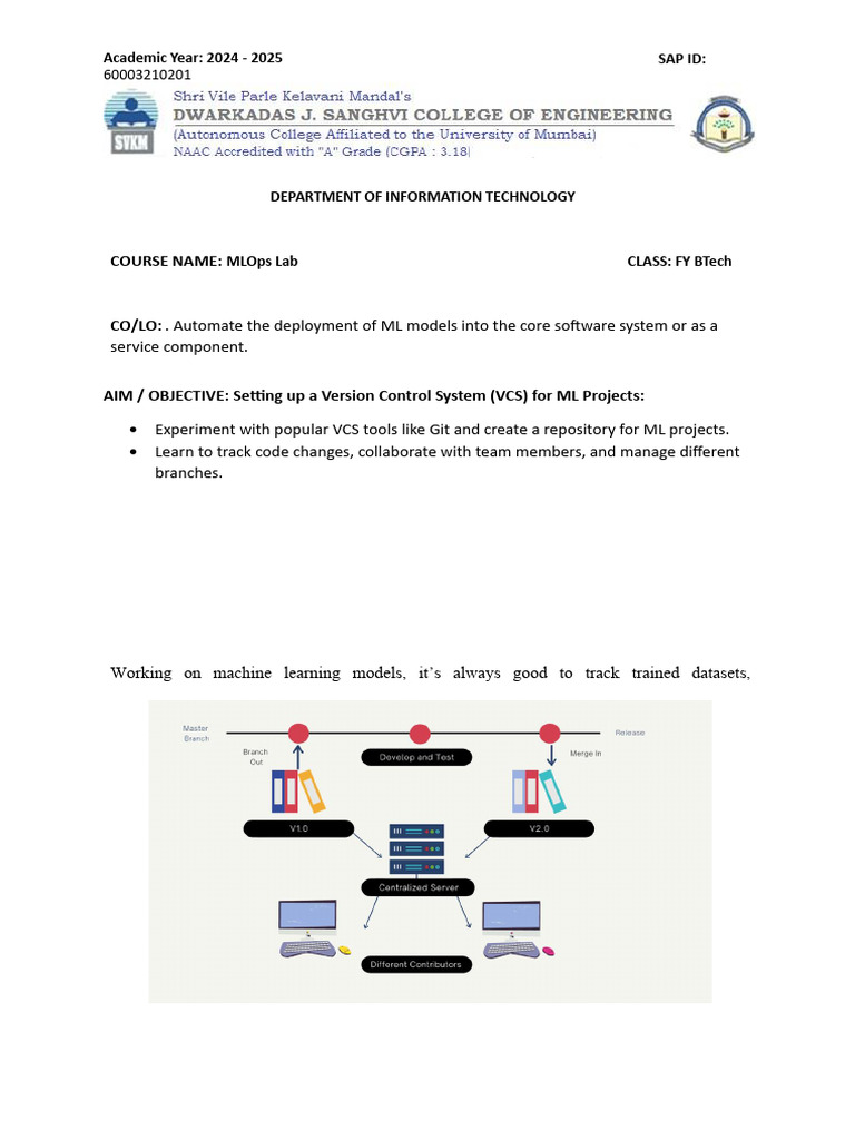 Arnav MLOPSLab01 | PDF | Version Control | Information Technology