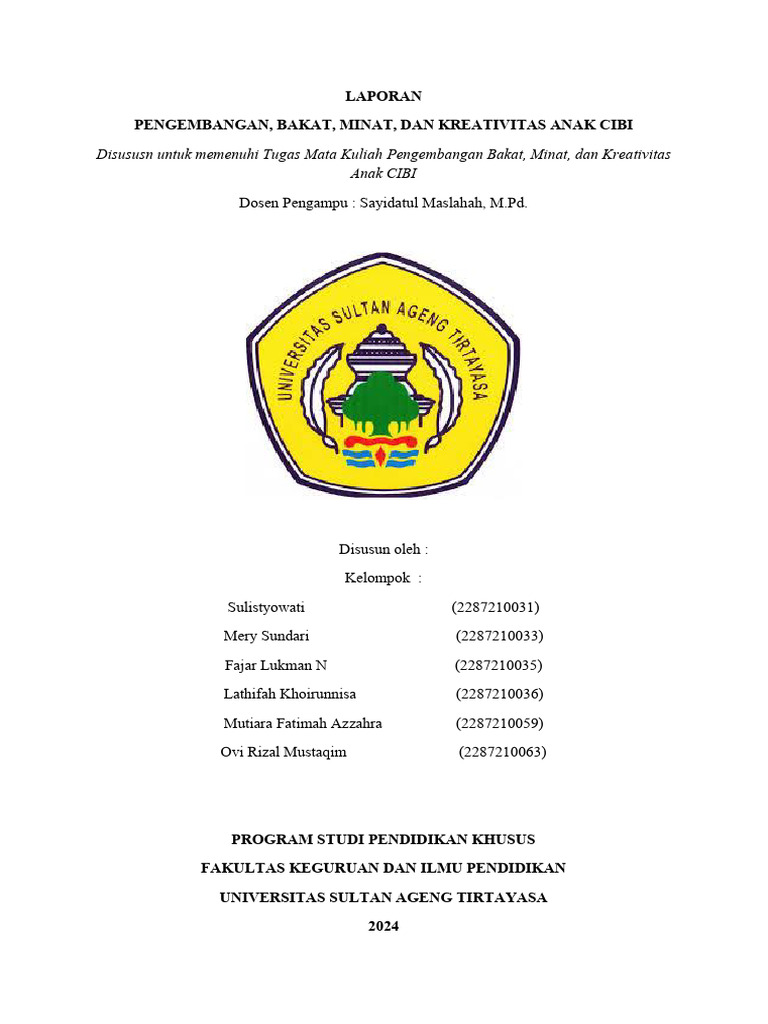 Pengembangan Kreativitas Anak CIBI | PDF