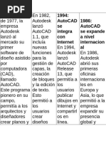 Antecedentes Históricos y Evolución Del Programa AutoCAD | PDF | Cad ...