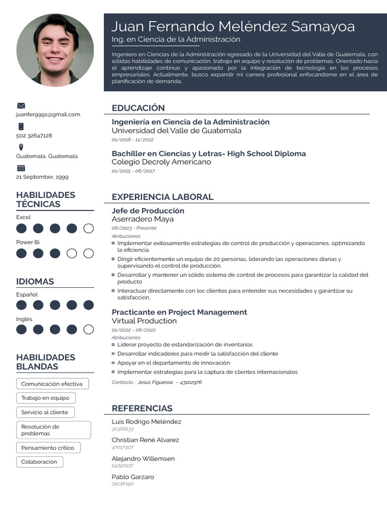 Juan's Resume | PDF | Guatemala | Ingeniería