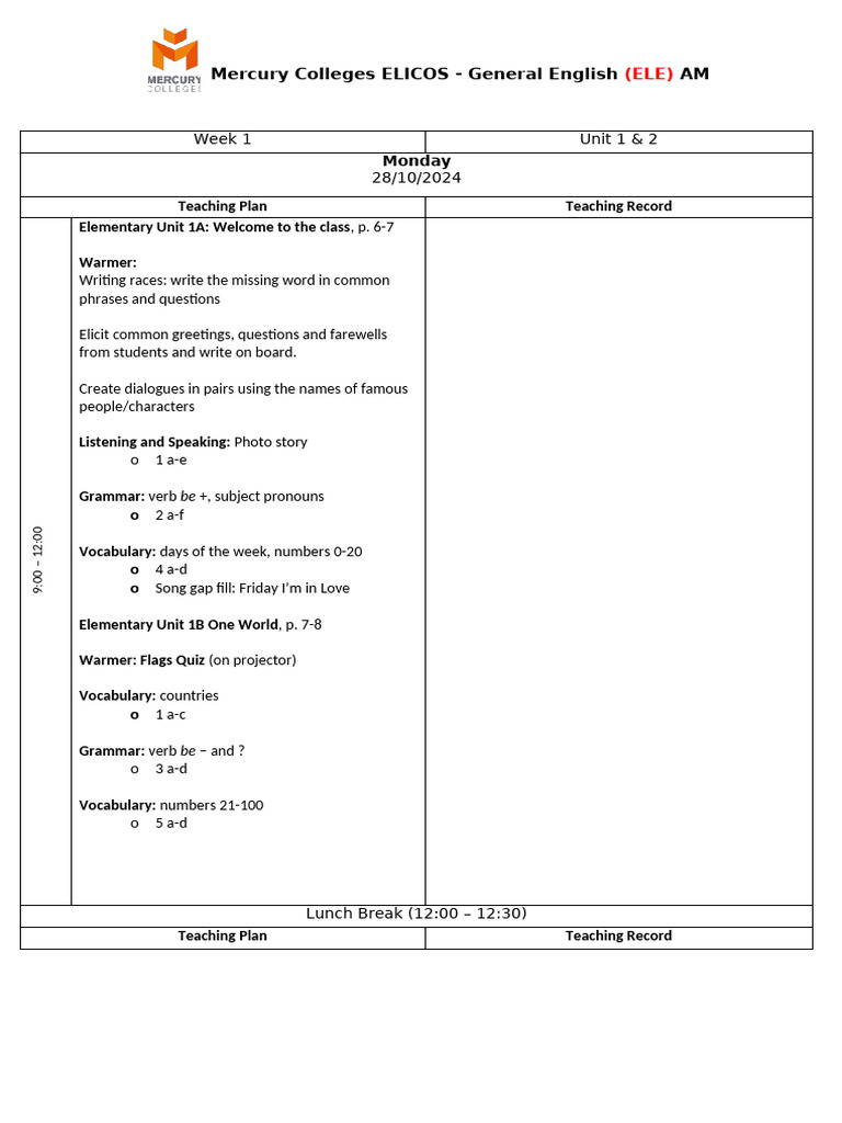 TR U1&2 Ade Ele Am 20240823 | PDF | Adjective | Verb
