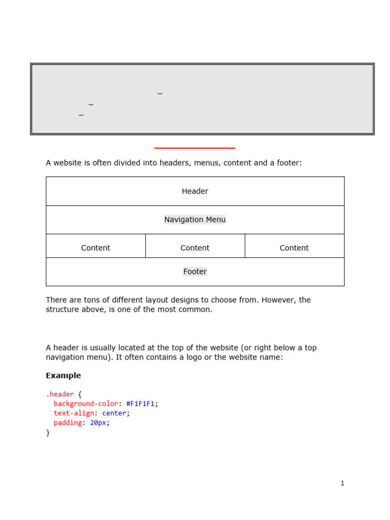 UNIT 1II | PDF | Page Layout | Web Development