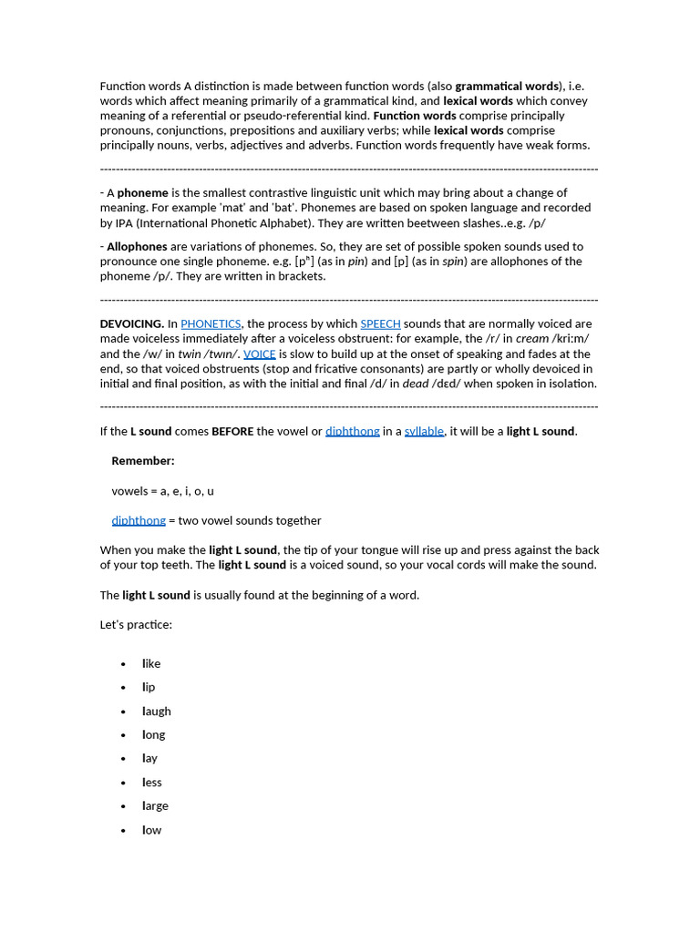 Phonetics - theory | PDF | Syllable | Phoneme