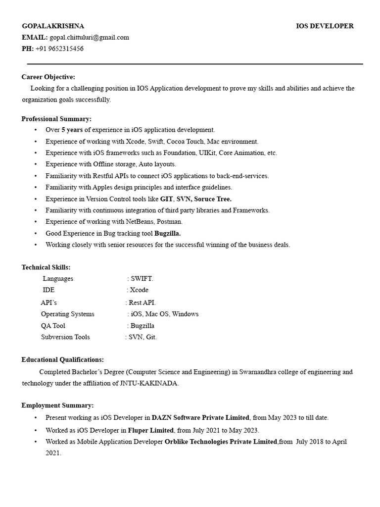 resume_1729076311 | PDF | Ios | Xcode resume_1729076311 | PDF | Ios | Xcode