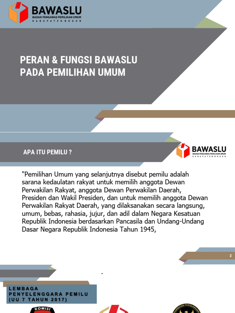 04 Compas Iv Materi Bawaslu | PDF