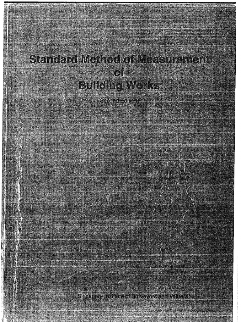 Standard Method of Measurement-Singapore-2nd Edition 1986 | PDF