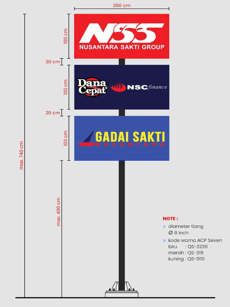 Gambar Rencana Tiang T Acp & MMT | PDF