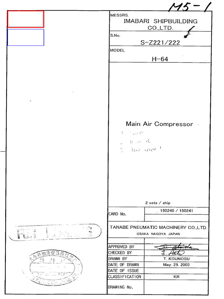 M-5-1 Main Air Compressor | PDF | Continuum Mechanics | Mechanical ...