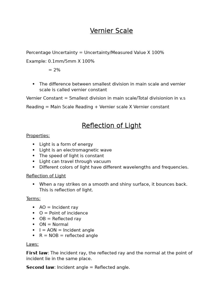 Physics VIII | PDF | Reflection (Physics) | Light