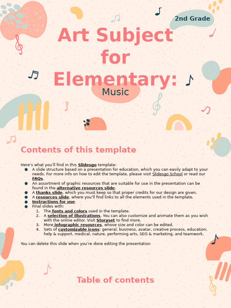 2nd Grade Music Presentation Template | PDF | Planets | Planets In ...