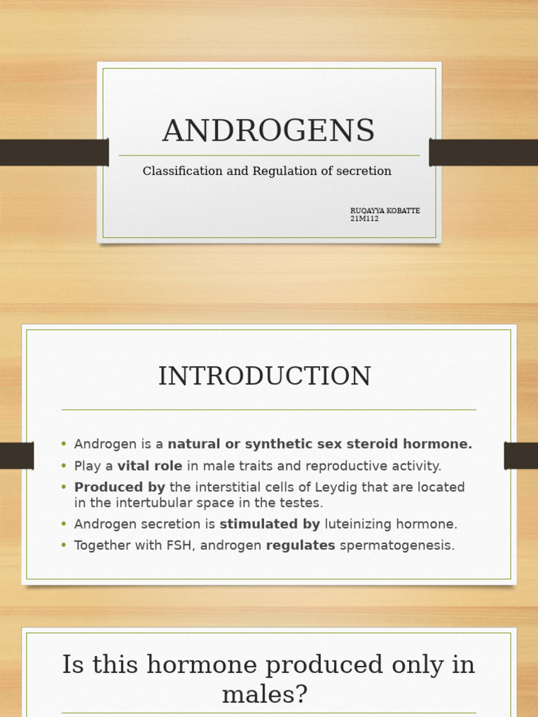 Androgens: Classification and Regulation of Secretion | PDF | Self ...