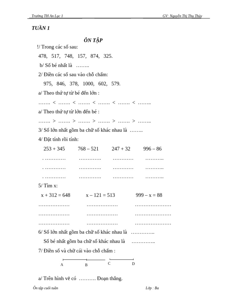De On Tap Cuoi Tuan | PDF