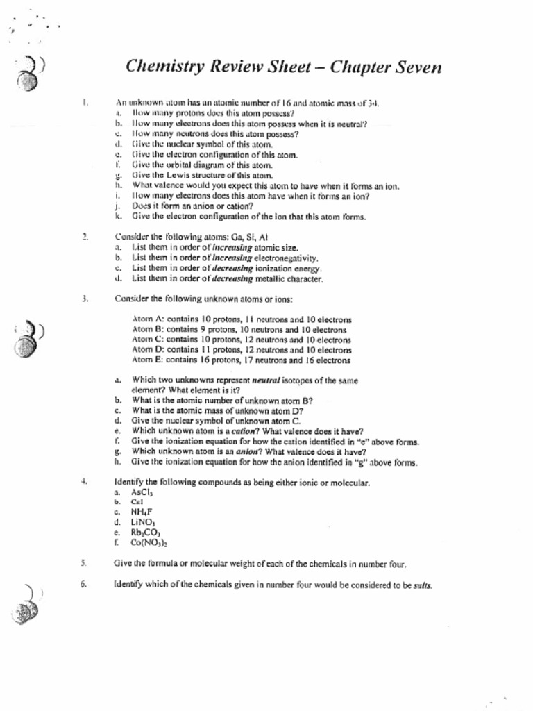 Chapter 7 Review Sheet (Honors) | PDF Chapter 7 Review Sheet (Honors) | PDF