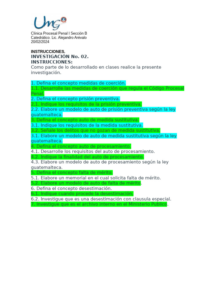 Instrucciones de Investigación Penal | PDF | Finanzas y dinero | Derecho